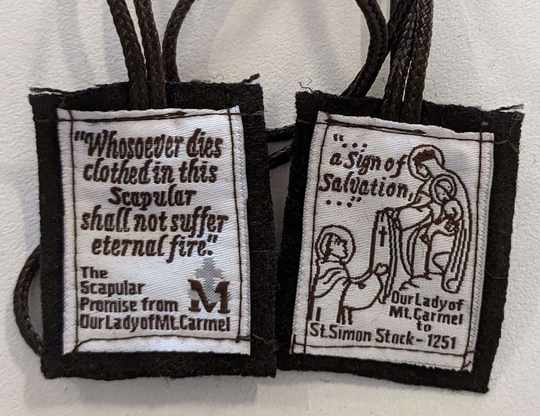 Brown Scapular Brown Cord Our Lady Of Good Success Catholic Trader